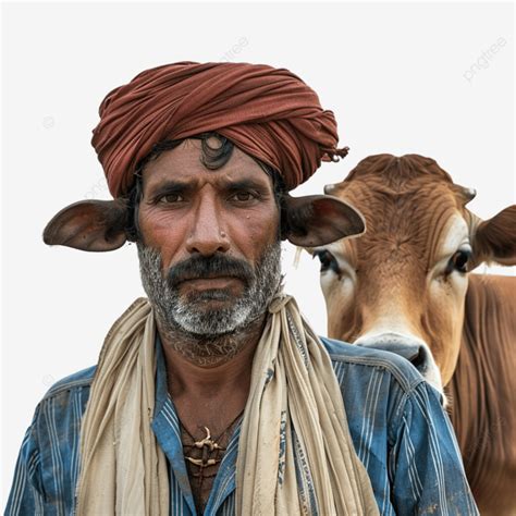 인도 파키스탄 소 농부 농장주 암소 만화 Png 일러스트 및 이미지 에 대한 무료 다운로드 Pngtree
