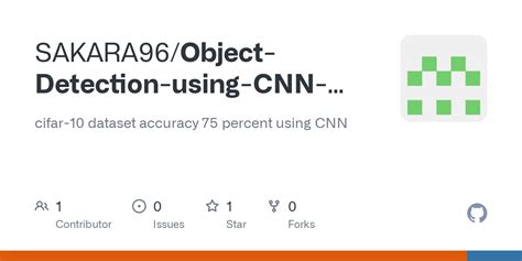 GitHub SAKARA Object Detection Using CNN On CIFAR Cifar Dataset Accuracy Percent