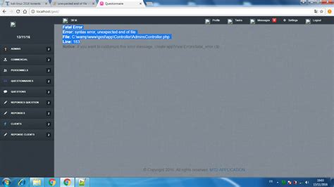 Php Unexpected End Of File Stack Overflow