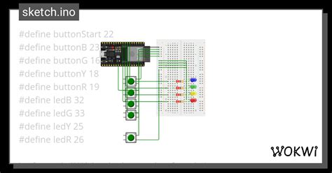 Simongame Copy Wokwi Esp32 Stm32 Arduino Simulator