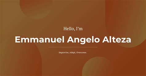 Emmanuel Angelo Alteza
