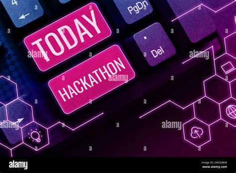 Text Caption Presenting Hackathon Business Showcase Event Where Large