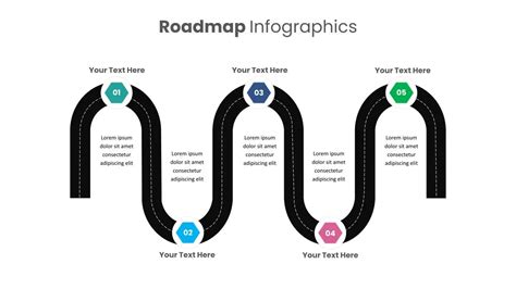 5 Step Presentation Roadmap Template SlideKit