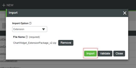 Installing The Time Series Chart Widget Extension