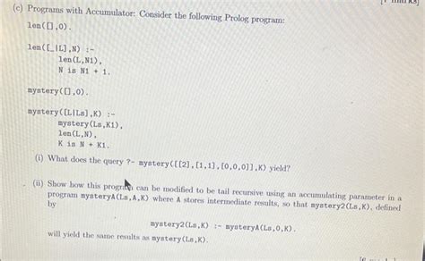 Solved C Programs With Accumulator Consider The Following