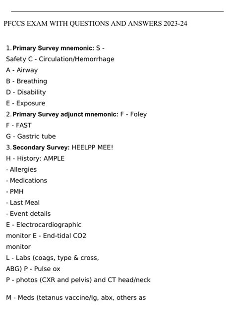 Pfccs Exam With Questions And Answers 2023 24 Fccs Stuvia Us