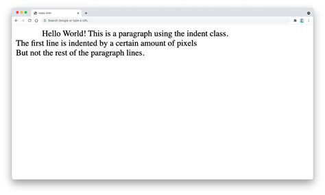 Css How To Indent Text In Html Documents Sebhastian