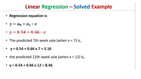 Ml Linear Regression Numerical Examplepdf