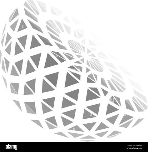 Wireframe Hemisphere Globe Isolated On White Background 3d Cell