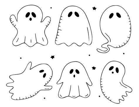 Cute Ghost Coloring Pages