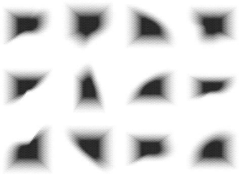 Halftone Hexagon Pattern Reprographic Technique Vector Image