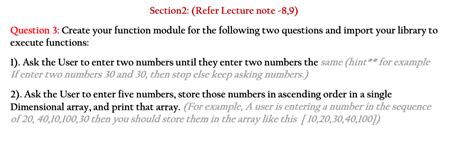 Solved Question 1 Create 2 D Array And Get Following Output