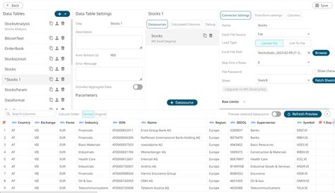 Altair Panopticon Web Authoring Help Making A Duplicate Of A Data Table
