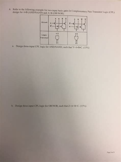 Solved Refer To The Following Example For Two Input Basic