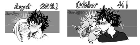 Izuku Y Ochako Parejas De Anime Entrenamiento De Las Artes Marciales Expresiones De Dibujo