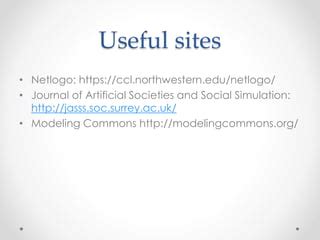 Agent Based Models PPTX Technology Computing