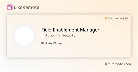 📩 Field Enablement Manager At 🏢 Abnormal Security 📍remote Job In 🇺🇸 United States Rlikeremote
