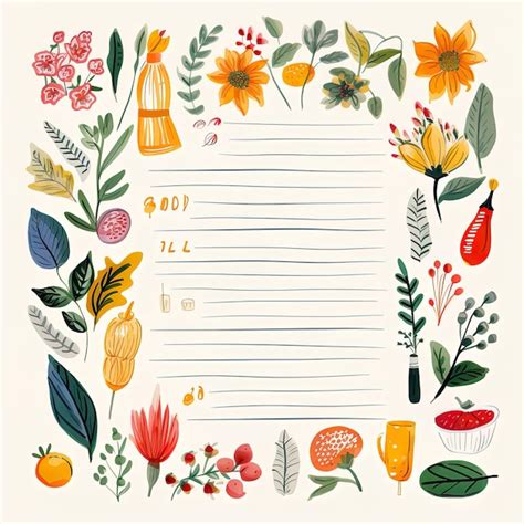 Premium Ai Image Custom Botanical Inspired Notepad Concept And Layout