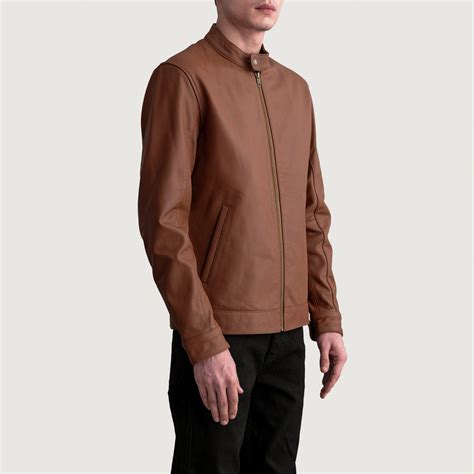 Zen Matte Brown Leather Biker Jacket For Men The Jacket Maker