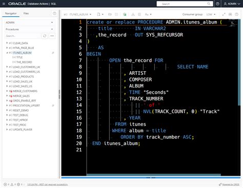 Working With PL SQL In Oracle SQL Developer Web