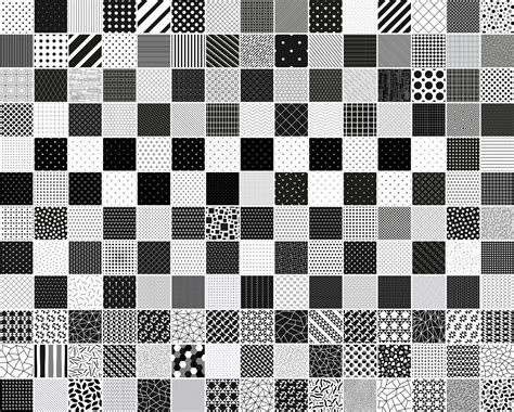Collection Of Seamless Geometric Patterns In Different Styles Monochrome Repeatable Unusual