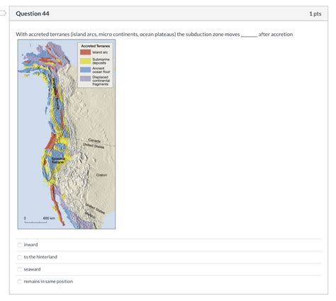 Solved DI Question 62 1 Pts Using The Geologic Map Below And Chegg Com