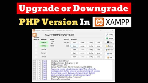 How To Upgrade Or Downgrade Php Version In Xampp 100 Working Youtube