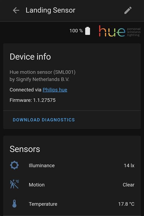 Philips Hue Sensor Directly In Ha V Hue App Third Party