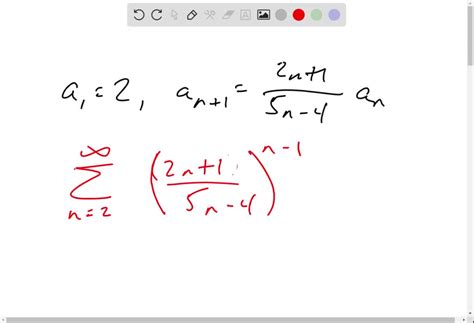 solved the terms of a series ∑n 1 ∞ an are defined recursively