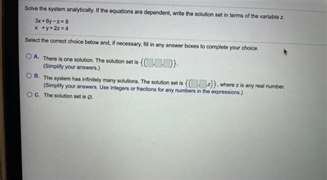 Solved Solve The System Analytically If The Equations Are