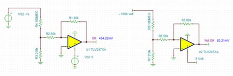 TLV2471 Voltage Divider Problem For High Voltage Using Opamp TLV2471 Amplifiers Forum