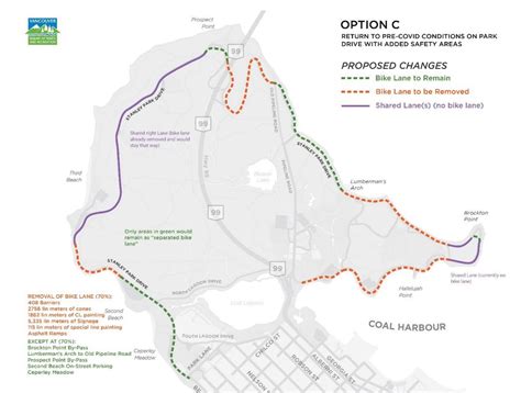 Most Of Stanley Park Drives Temporary Bike Lane Now Removed Urbanized