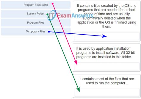 Match The Folders In A 64 Bit Windows 10 Pc To Their Description Not