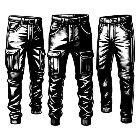Un Dibujo En Blanco Y Negro De Un Par De Pantalones Con La Palabra Foto