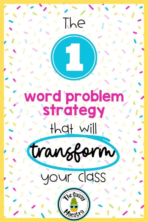 The 1 Word Problem Strategy That Will Transform Your Class Word