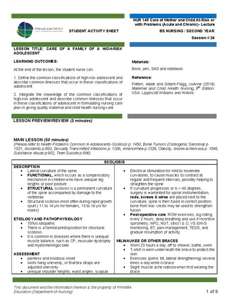 OB2 SAS 24 Notes This Document And The Information Thereon Is The Property Of PHINMA Babe