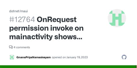 onrequest permission invoke on mainactivity shows warning as it