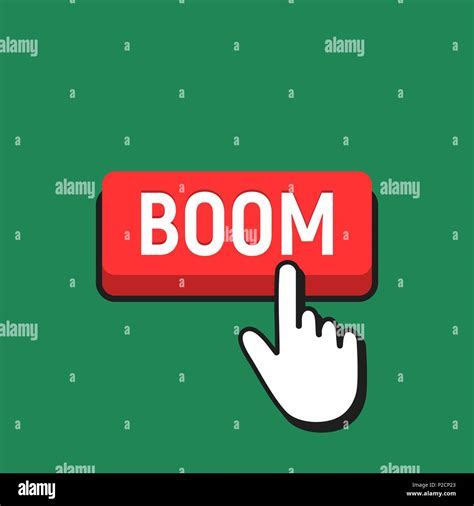 hand mouse cursor clicks the boom button pointer push press button