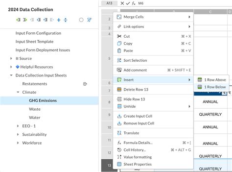 Use Data Collection Spreadsheet As Source For Metric Values In Sustainability Program Support