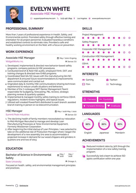 10 hse manager resume samples and templates for 2025