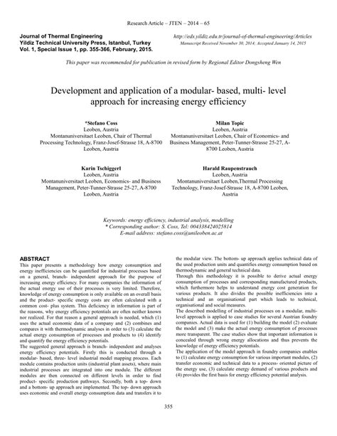 Pdf Development And Application Of A Modular Based Multi Level