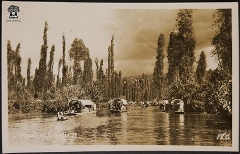 C1939 Rppc Picture Postcard Xochimilco Mexico City Chinampas Floatin