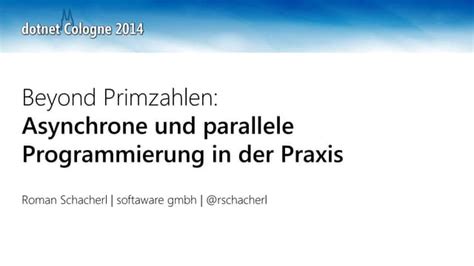 beyond primzahlen asynchrone und parallele programmierung in der