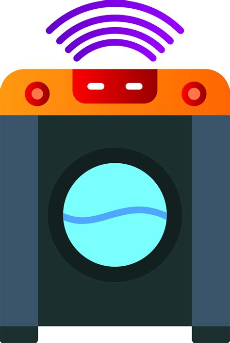 Smart Washing Machine Flat Gradient Icon 42182460 Vector Art At Vecteezy