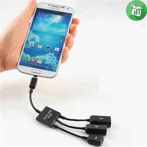 Micro Usb Male To Dual Usb Micro Usb Female Cable Adapter Hub