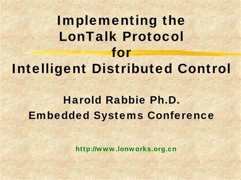 Pdf Implementing The Lontalk Protocol For Intelligent Protocol