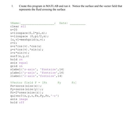 Create This Program In MATLAB And Run It Notice The Chegg Com
