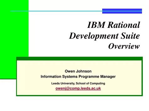 Ppt Ibm Rational Development Suite Overview Powerpoint Presentation