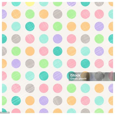 패브릭 질감으로 추상 빈티지 땡 서클 패턴 배경 보육 생일 서커스 테마 디자인에 대 한 완벽 한 공예입니다 벡터 가리키기에 대한 스톡 벡터 아트 및 기타 이미지 Istock