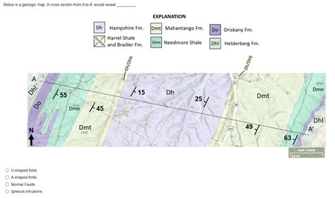 Solved What Is True About This Geologic Map Explanation Solved What Is True About This Geologic Map Explanation